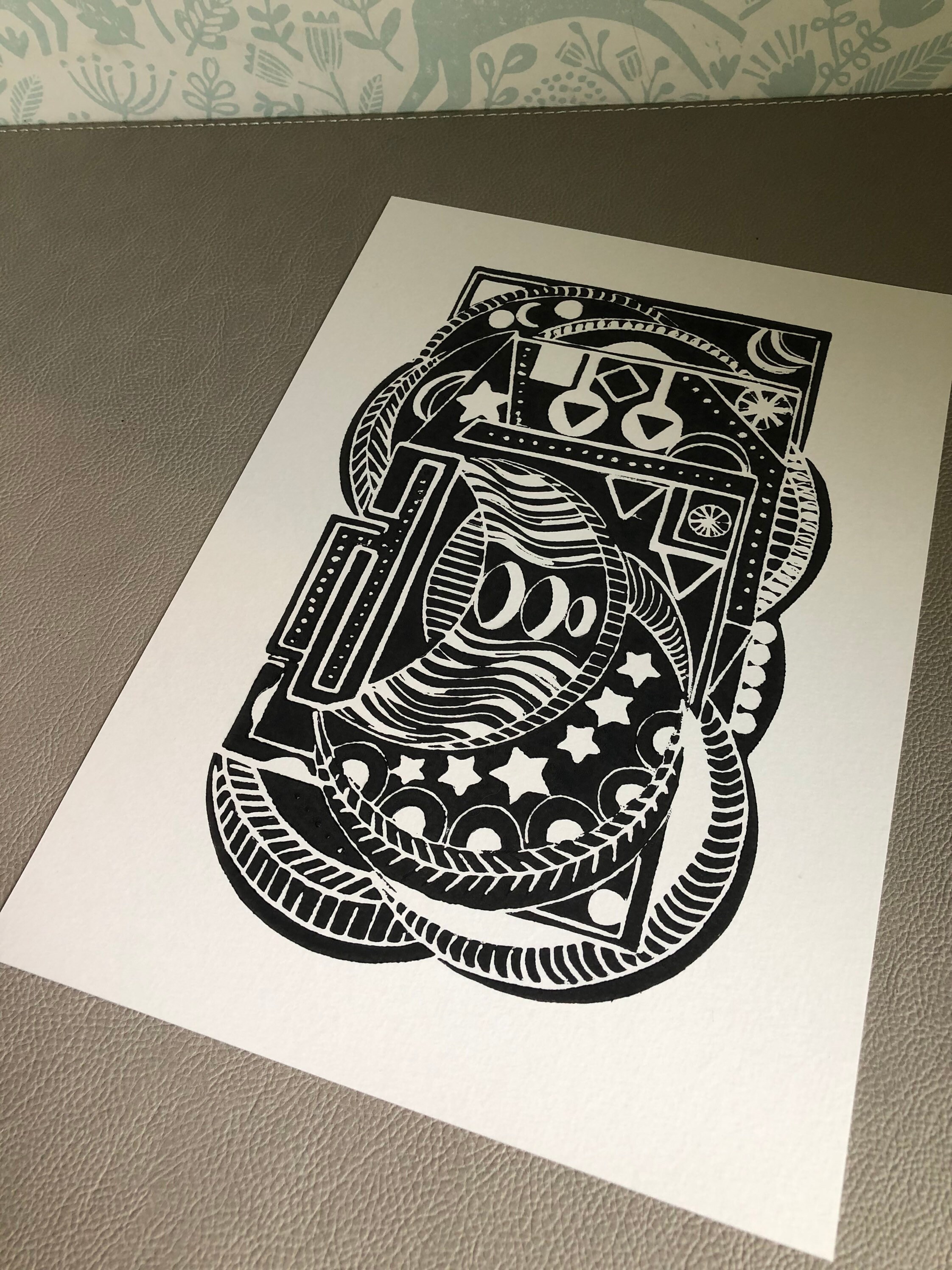 Linoldruck Limitierte Auflage Linolschnittdruck | Etsy