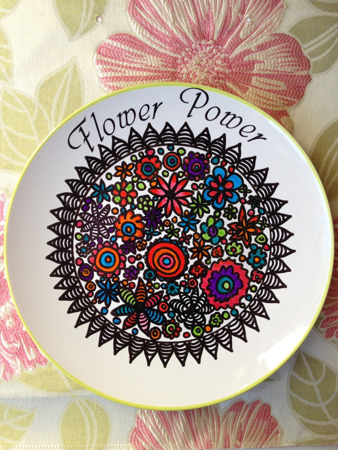 Hand painted Decorative plate size 10 inches in diameter | Etsy