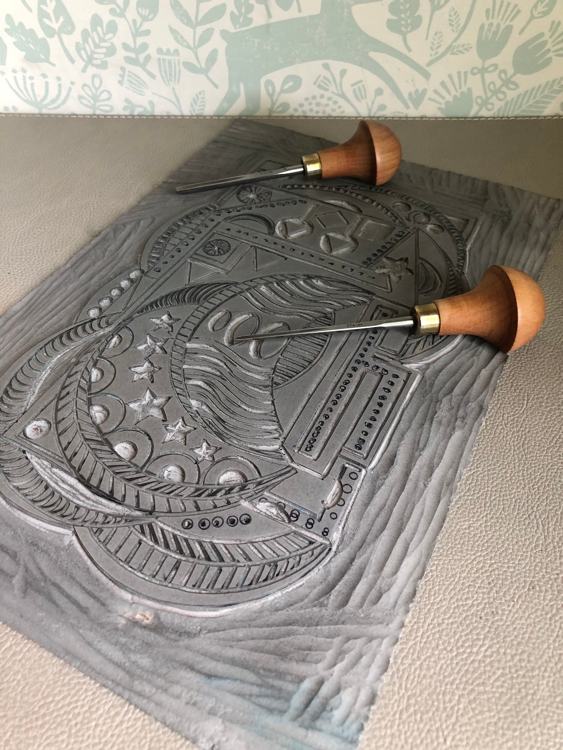 Linoldruck Limitierte Auflage Linolschnittdruck - Etsy.de