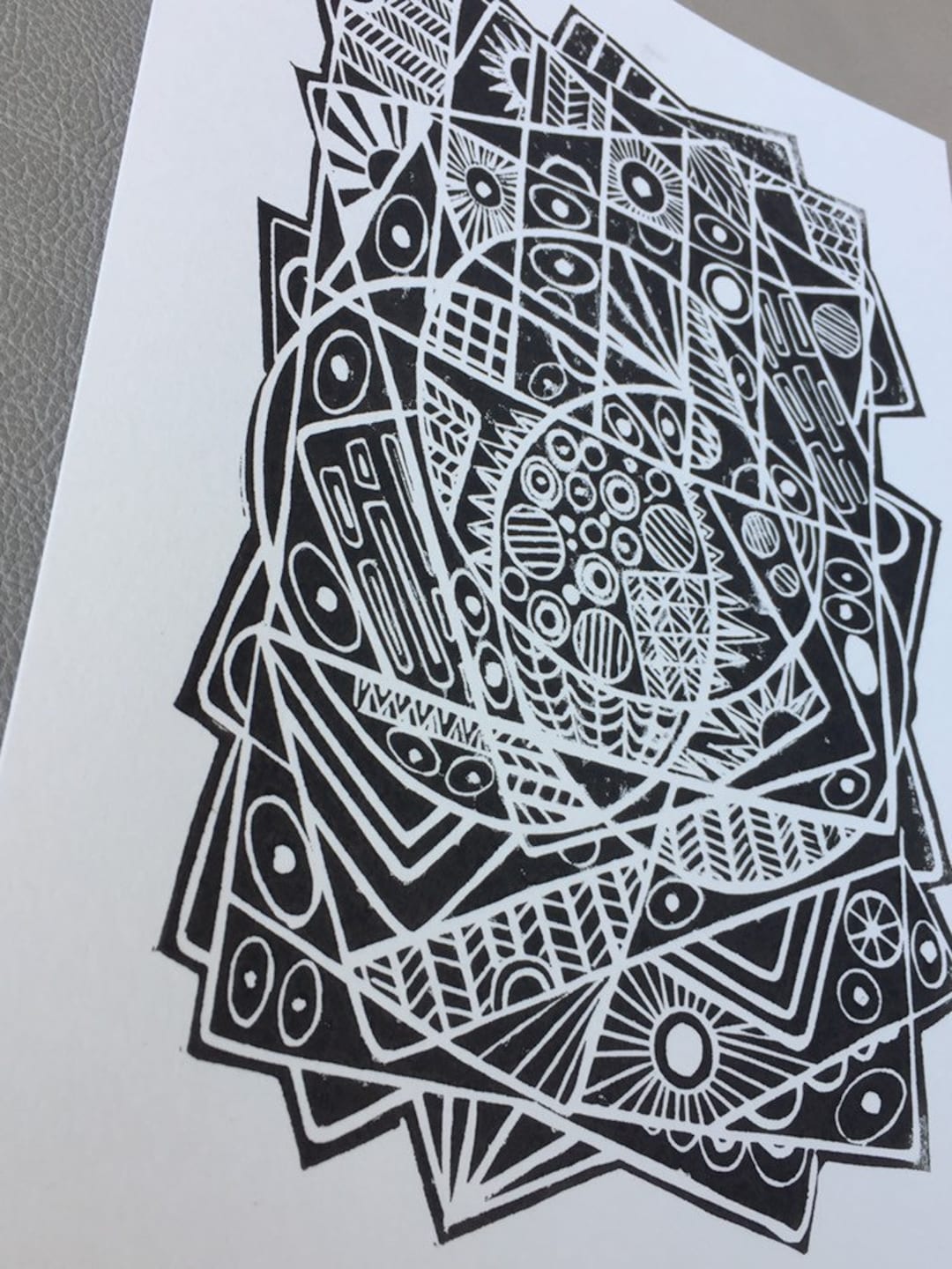 Limited Edition A4 Linoleum Lino Print – Abstract Ink Art - Etsy