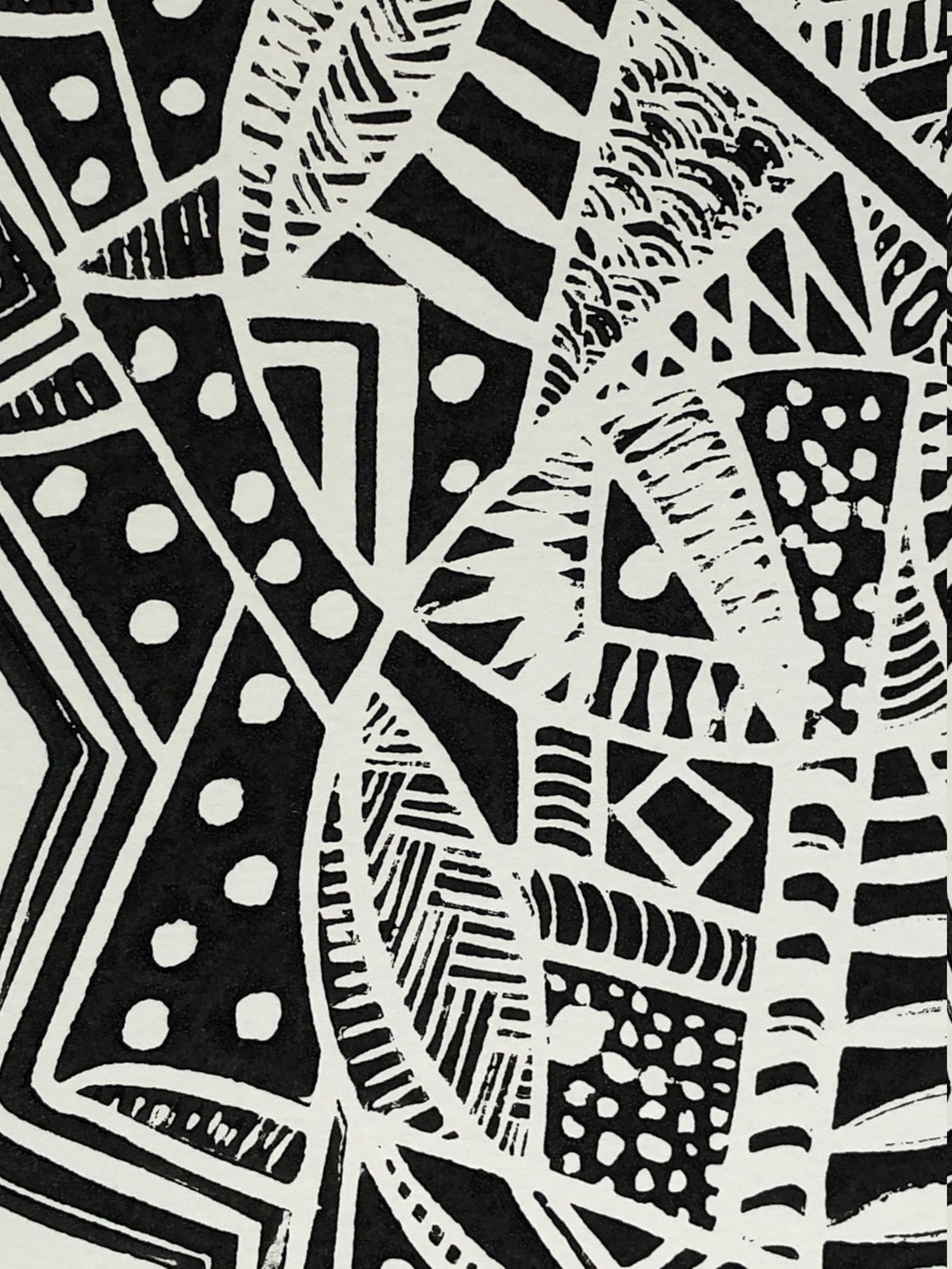 Lino Print Limited Edition A4 Linocut pattern Lino Relief - Etsy