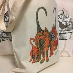 TOTE BAG ginger Cats 100% Cotton Cat Design - Etsy UK