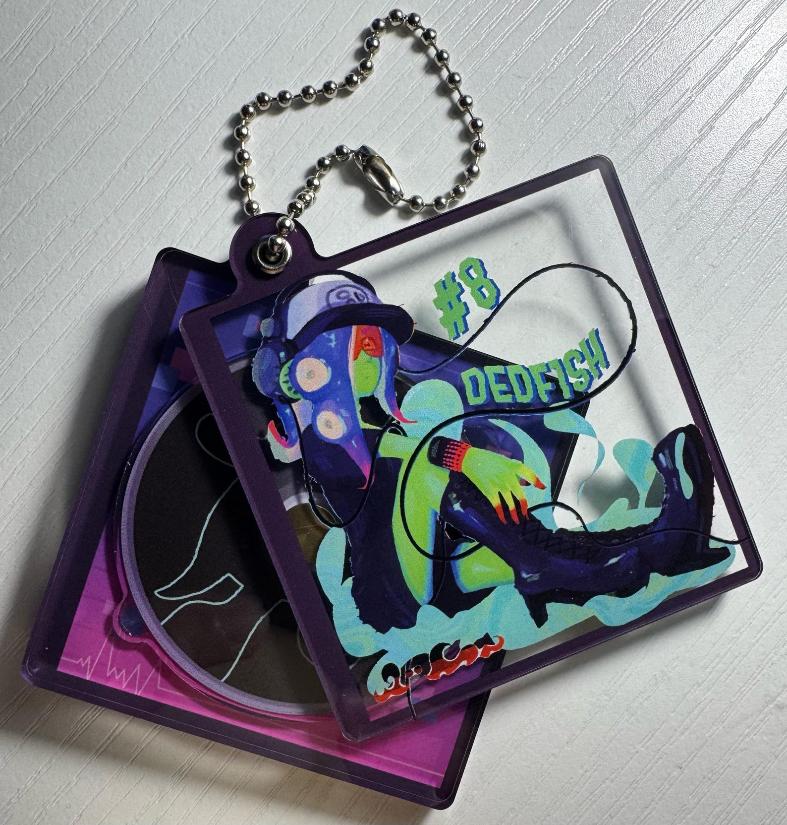 Splatoon Dedf1sh/acht CD Keychain - Etsy