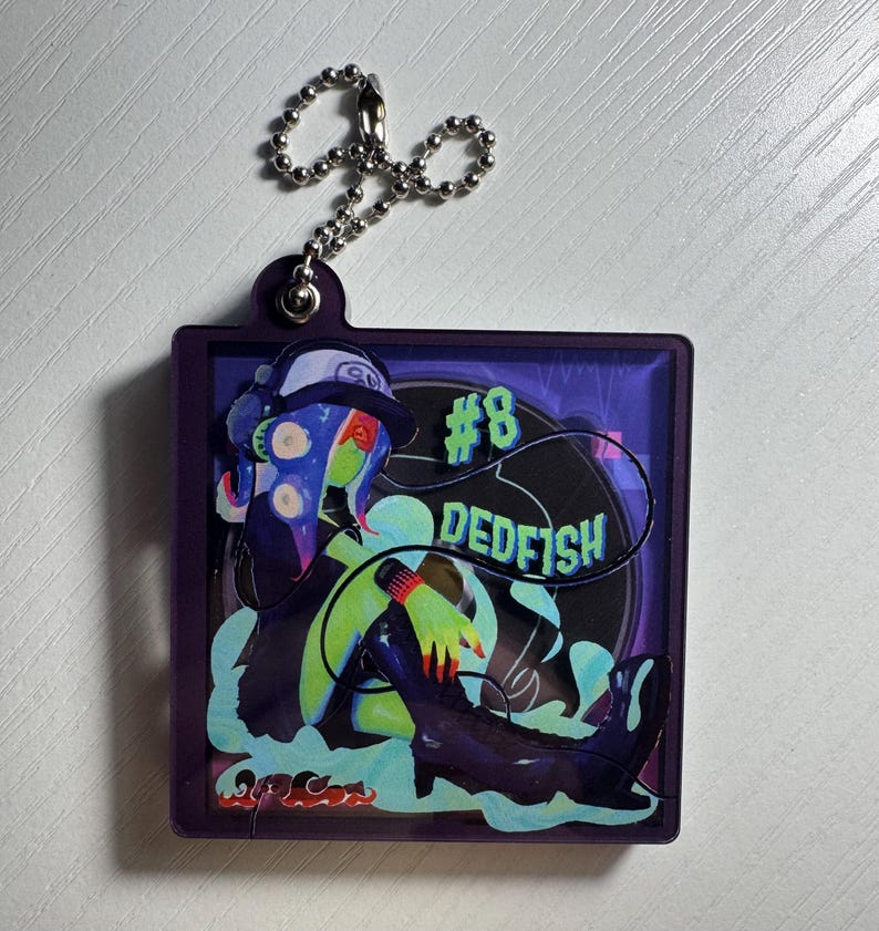 Splatoon Dedf1sh/acht CD Keychain - Etsy