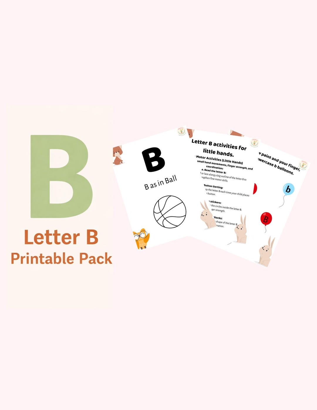 Letter B Printable Activities for Preschool | Alphabet Worksheets ...