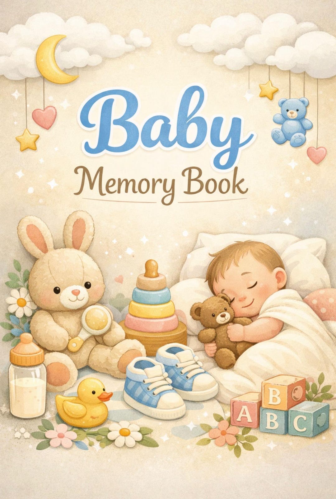 Baby Memory Book | Baby Keepsake Journal | Pregnancy Birth Milestones ...