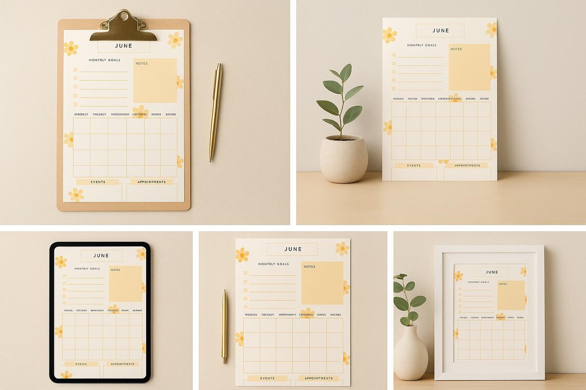 2026 Monthly Planner Printable | Minimalist Monthly Calendar | Usefull ...