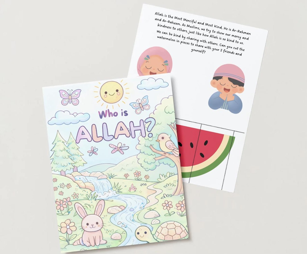 Islamic Activity Book for Kids | Who is Allah, Tracing, Cut & Paste ...