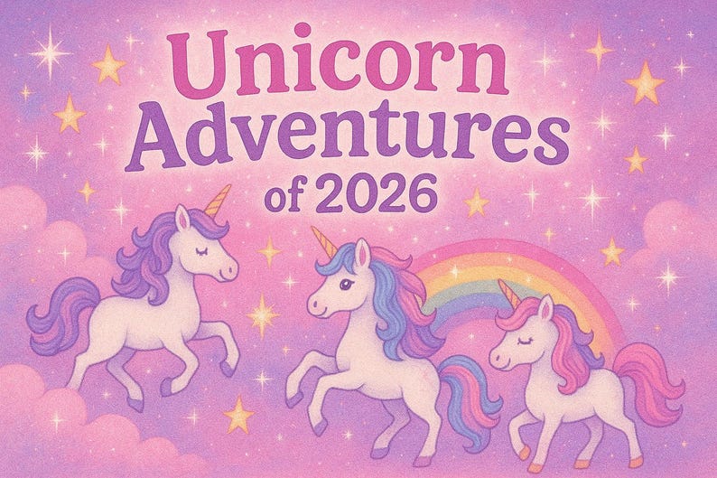 Unicorn Kids Calendar 2026 | Cute Unicorn Colouring Pages | Printable ...
