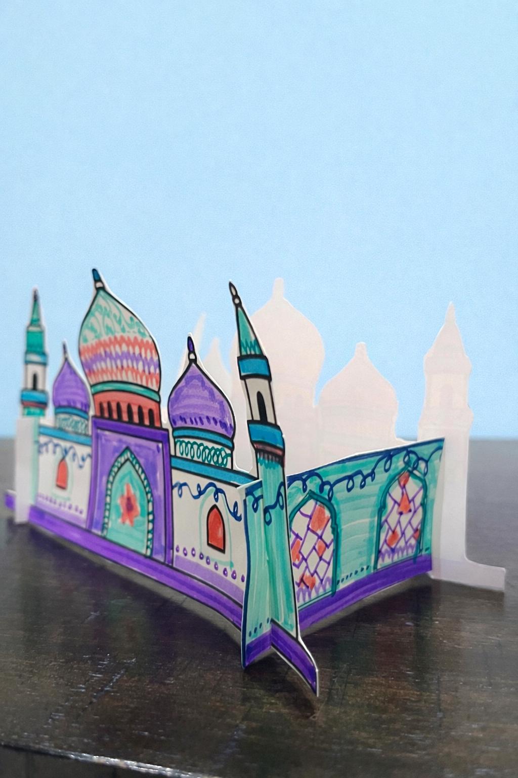 3D Masjid Craft – NO GLUE Printable | Slot-together Paper Mosque Puzzle ...