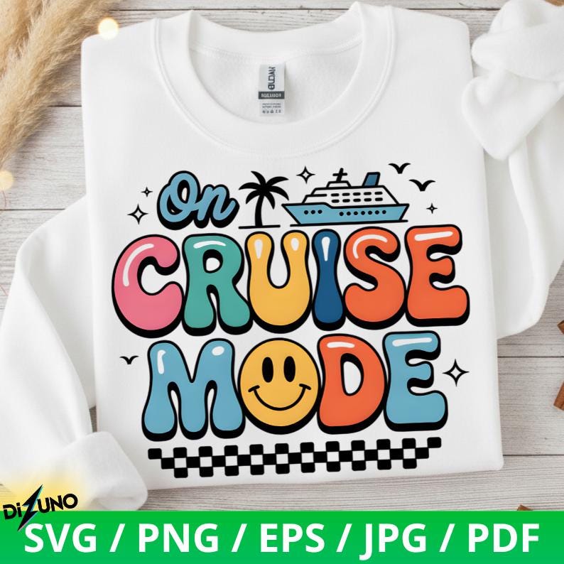 On Cruise Mode SVG | Family Vacation Design (digital Download) - Etsy