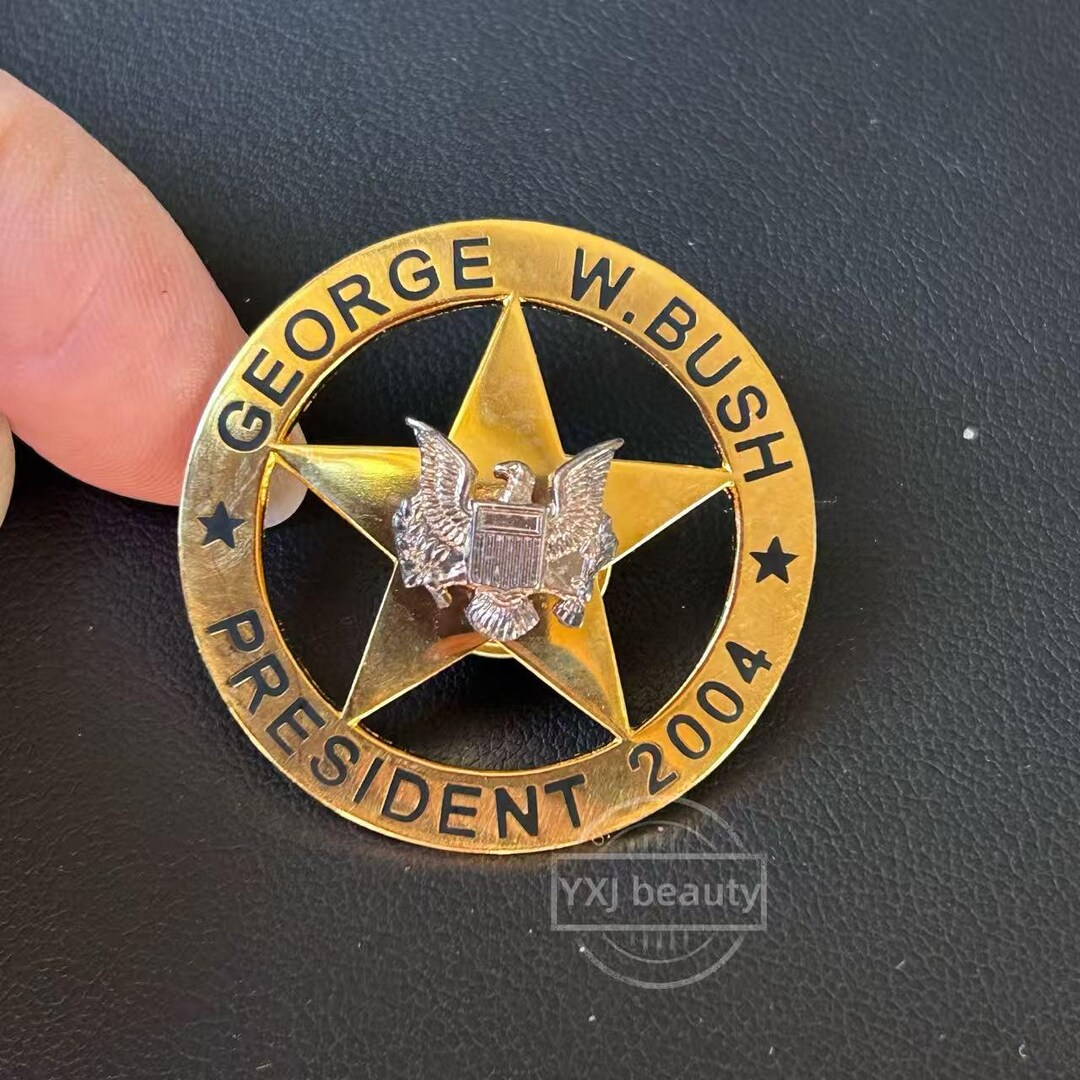 Vintage George W. Bush 2004 Presidential Campaign Pin | Gold Tone Star ...