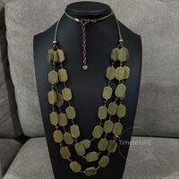 Red Yellow Blue Dots Beaded Necklace/multicolor Chunky Beads/boho ...