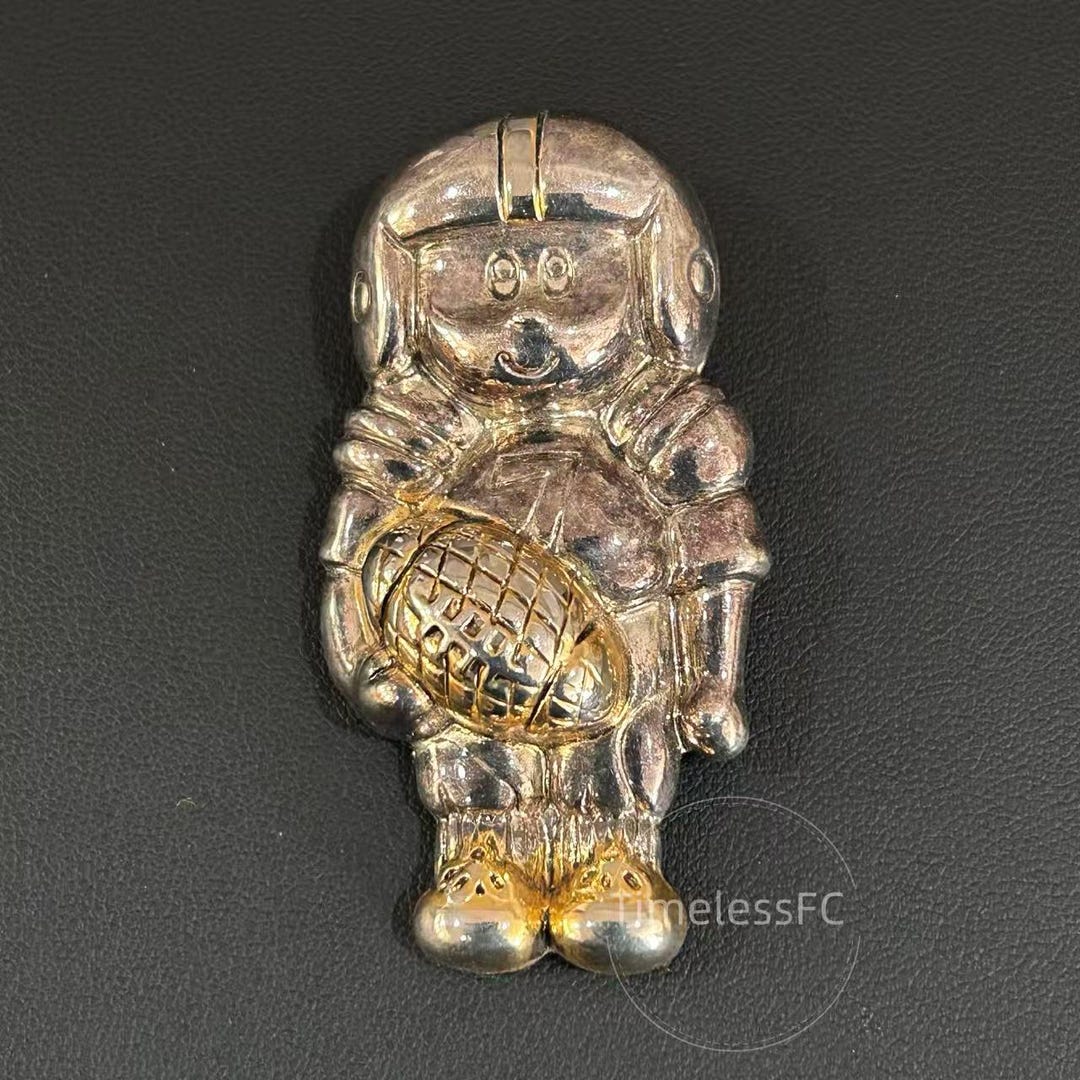 Vintage Signed Football Player Brooch, Two-tone NFL Jewelry - Etsy
