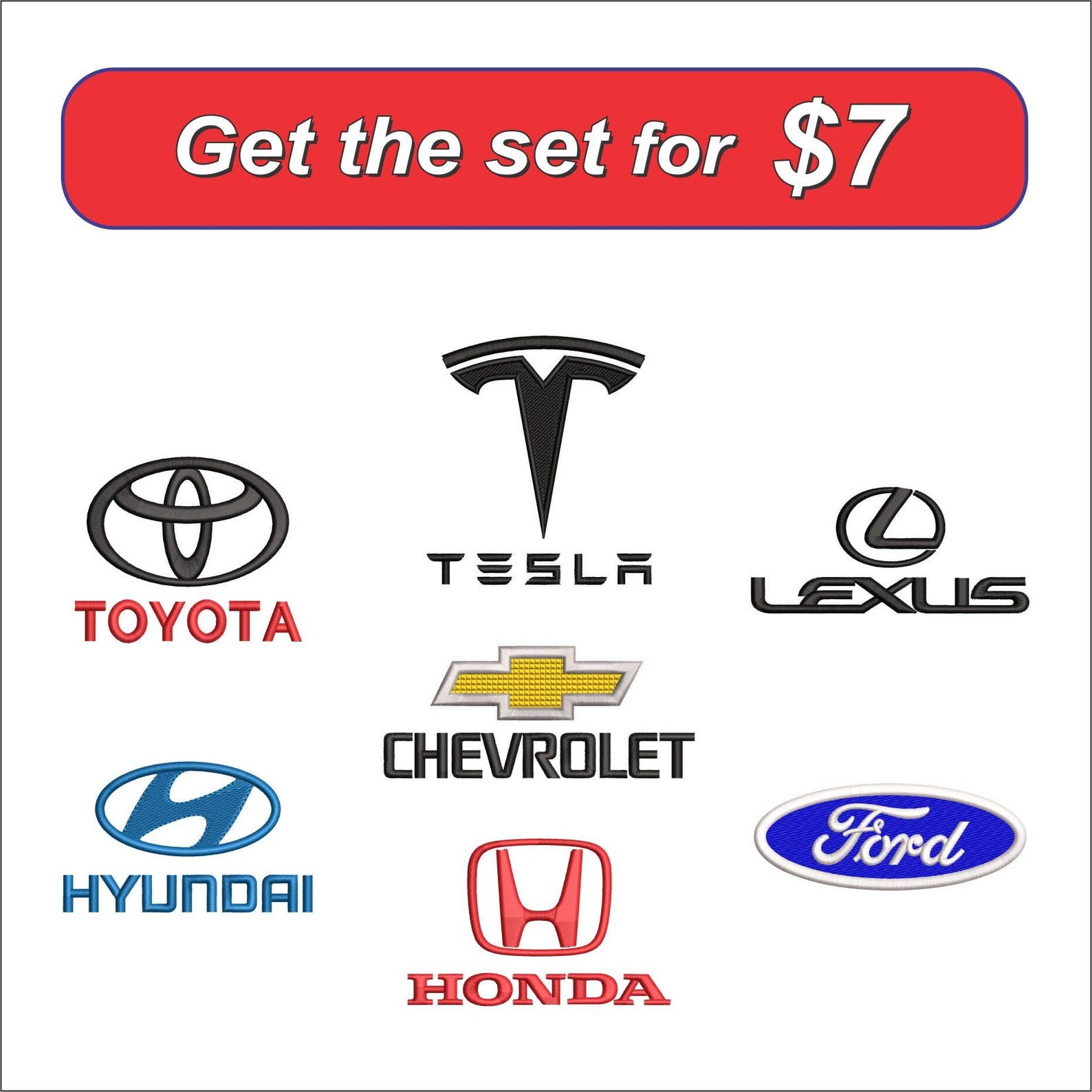 Tesla Embroidery Design - 4 SIZES - Etsy