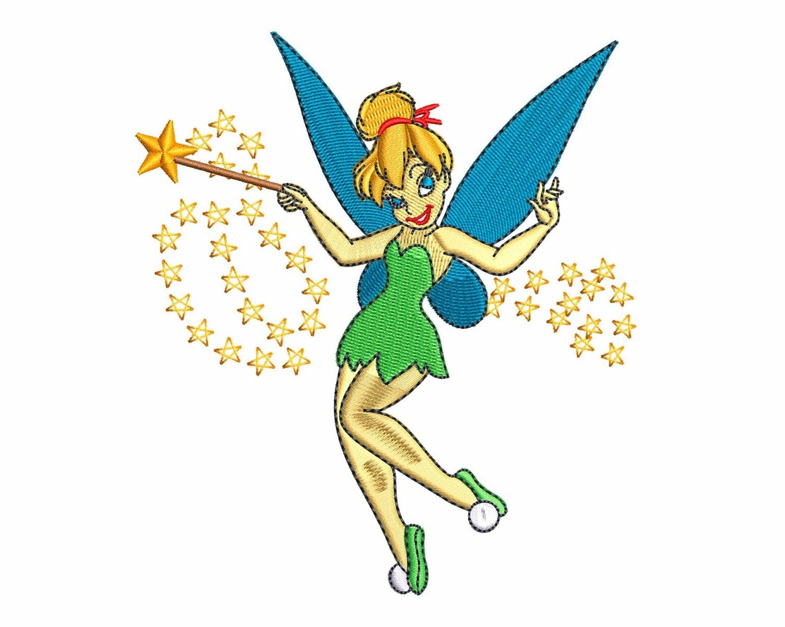 Tinkerbell Embroidery Design #2 - 4 SIZES - Etsy