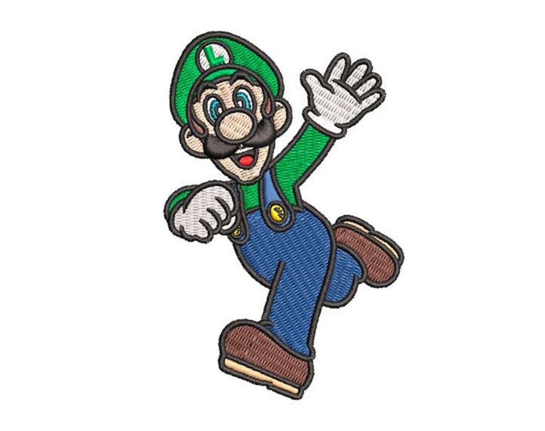 Luigi Embroidery Design #1 - 4 SIZES - Etsy