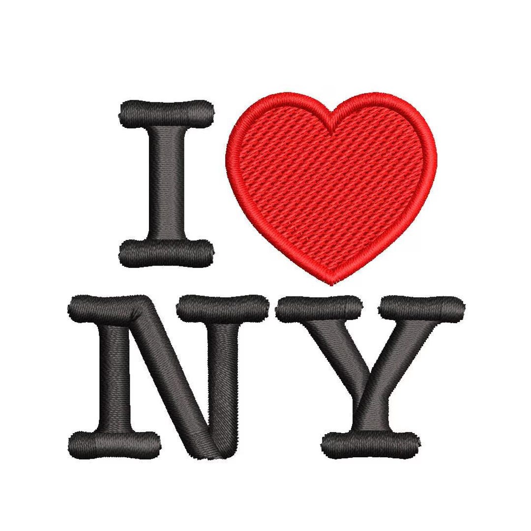 I Love New York Embroidery Design - 2 SIZES - Etsy