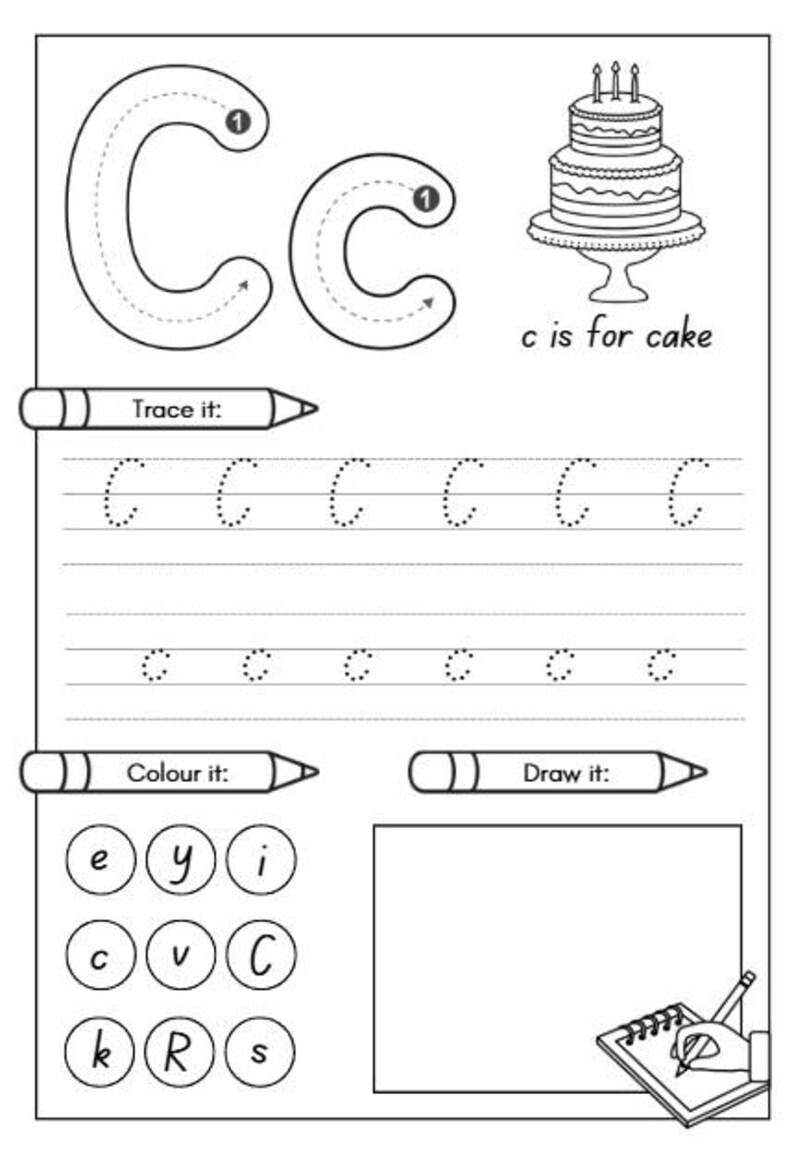Alphabet Worksheet Bundle - Trace and Color A to Z. - Etsy
