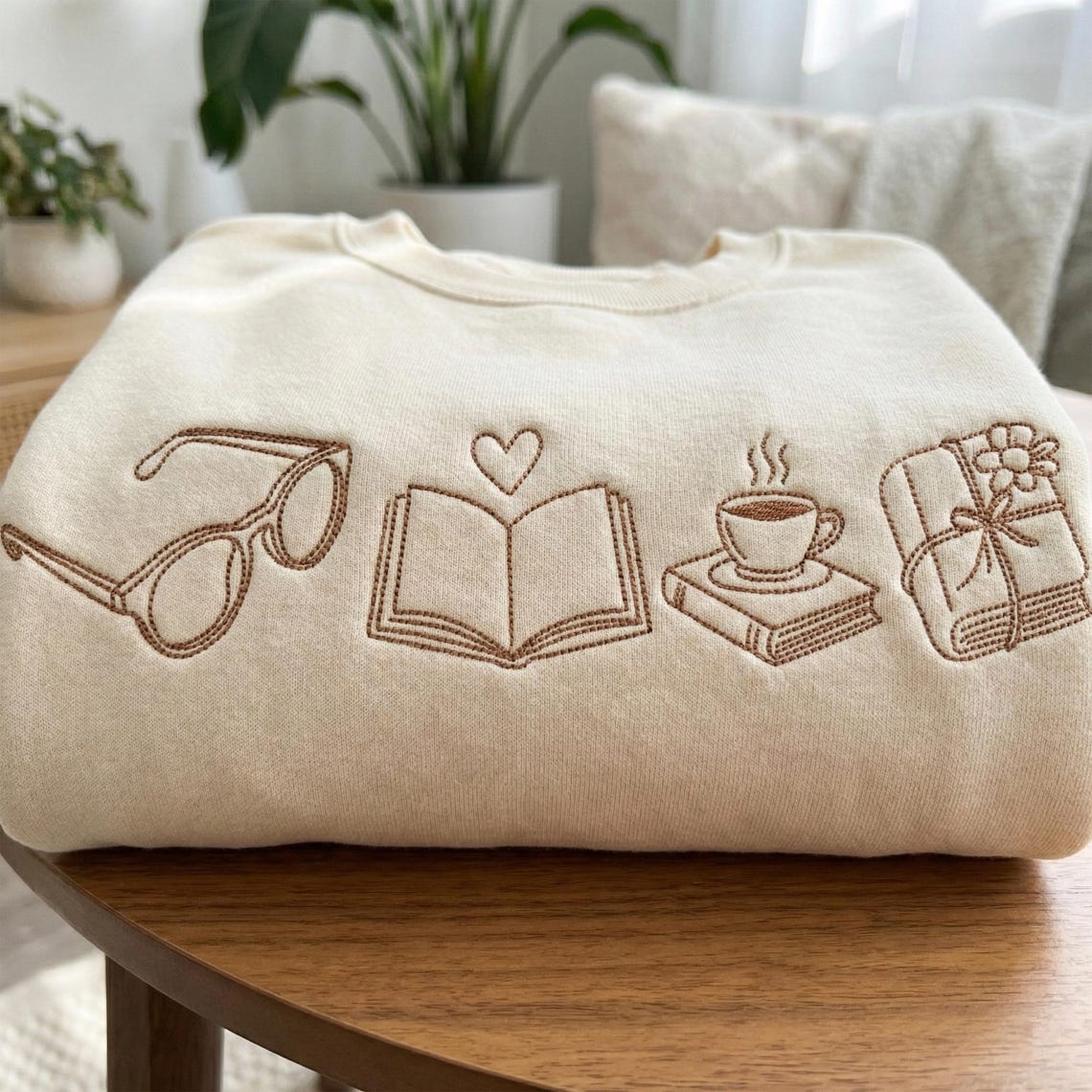 Book Lover Icons Embroidery Design, Minimalist Reading Machine ...