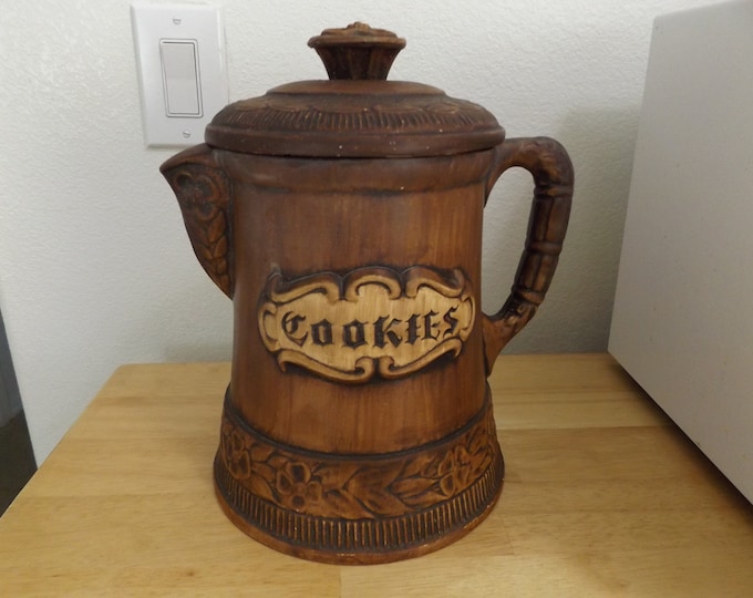 Vintage Treasure Craft Large Cookie Jar / Coffee Pot Cookie Jar - Etsy