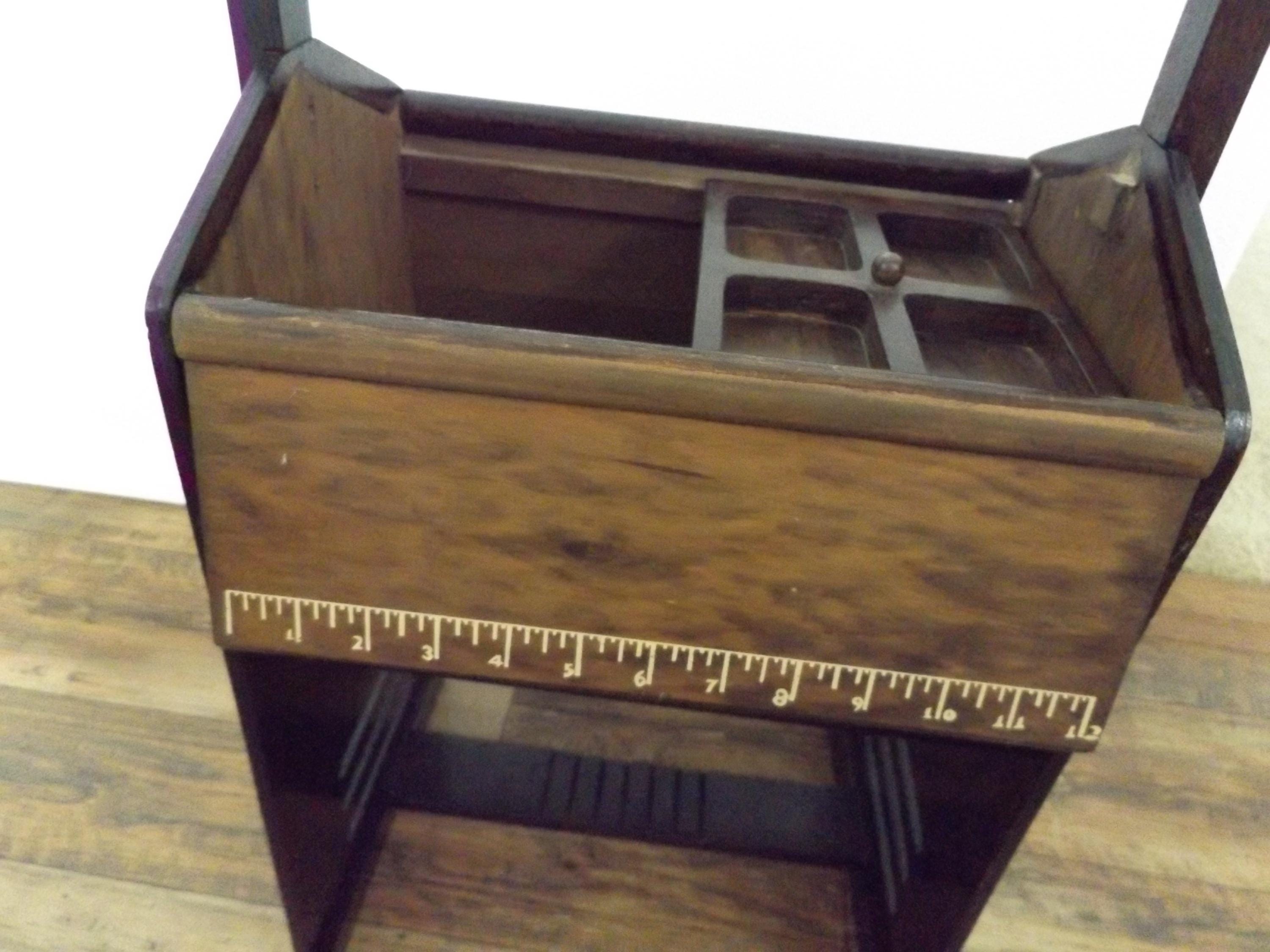 Vintage Wooden Sewing Box Stand / Craft Storage - Etsy