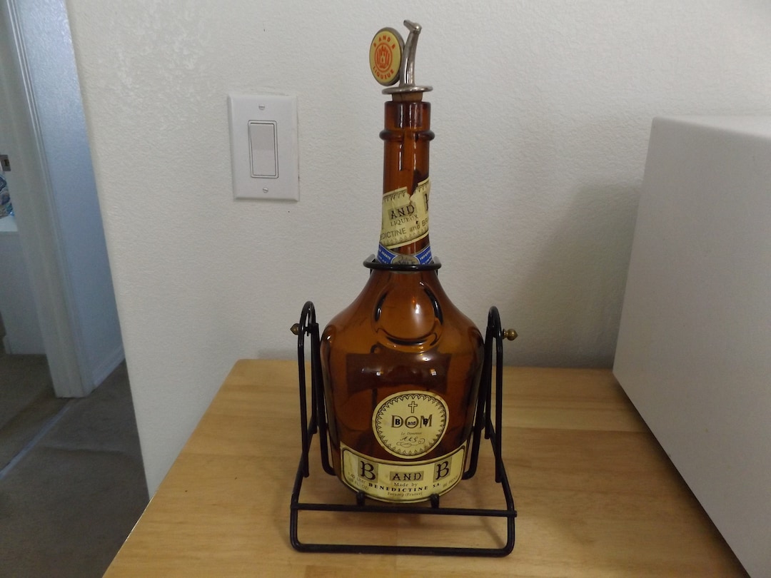 Vintage Large Metal Swinging Tilt and Pour Liquor Stand Cradle With ...