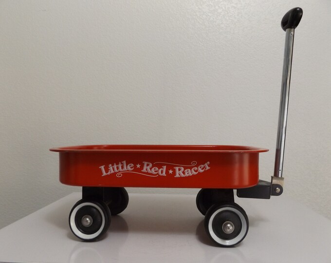 Vintage Metal Little Red Racer Wagon Childs Toy Nursery Decor - Etsy
