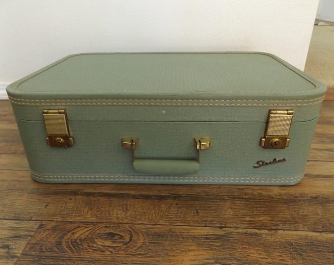 Vintage Starline Hardshell Luggage / Lady Baltimore Green Suitcase - Etsy