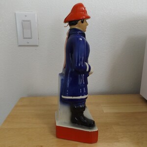 Vintage Ceramic Fire Fighter Whiskey Decanter Ezra Brooks Fireman ...