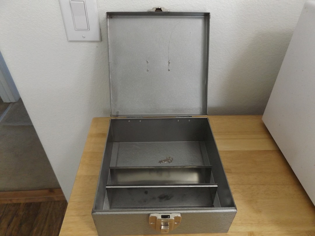 Vintage Swanco Metal Lock Box With Key Industial Storage - Etsy