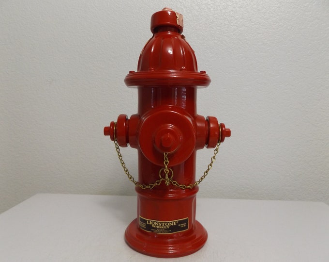 Vintage Ceramic Fire Hydrant Whiskey Decanter Lionstone International ...