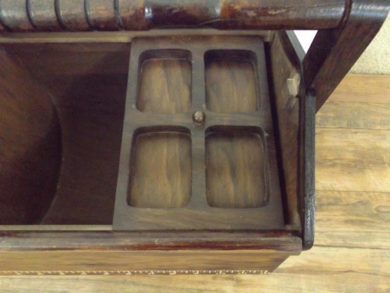 Vintage Wooden Sewing Box Stand / Craft Storage - Etsy