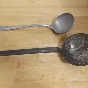 Two Vintage Large Metal Hanging Kitchen Ladles - Etsy