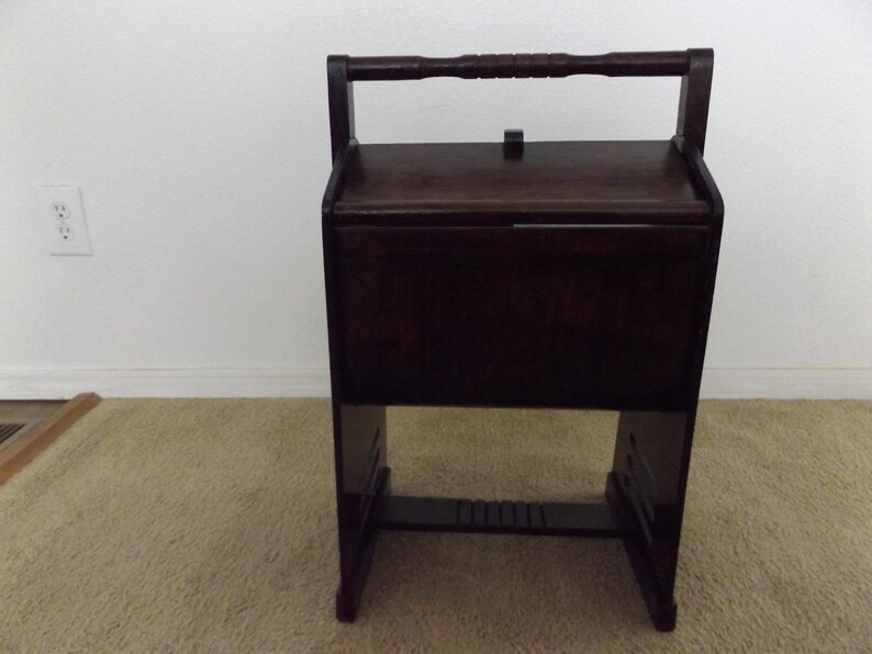 Vintage Wooden Sewing Box Stand / Craft Storage - Etsy