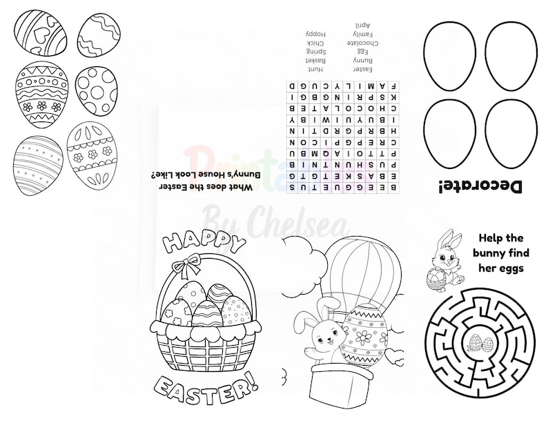 Easter Activity Booklet for Kids | Printable Games, Puzzles (digital ...