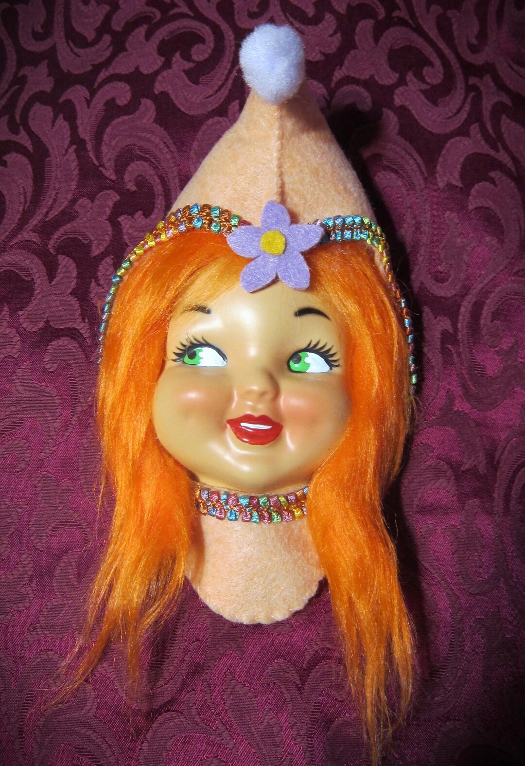 Kawaii Dimples Doll Face Pixie Wall Art Plaque - Etsy