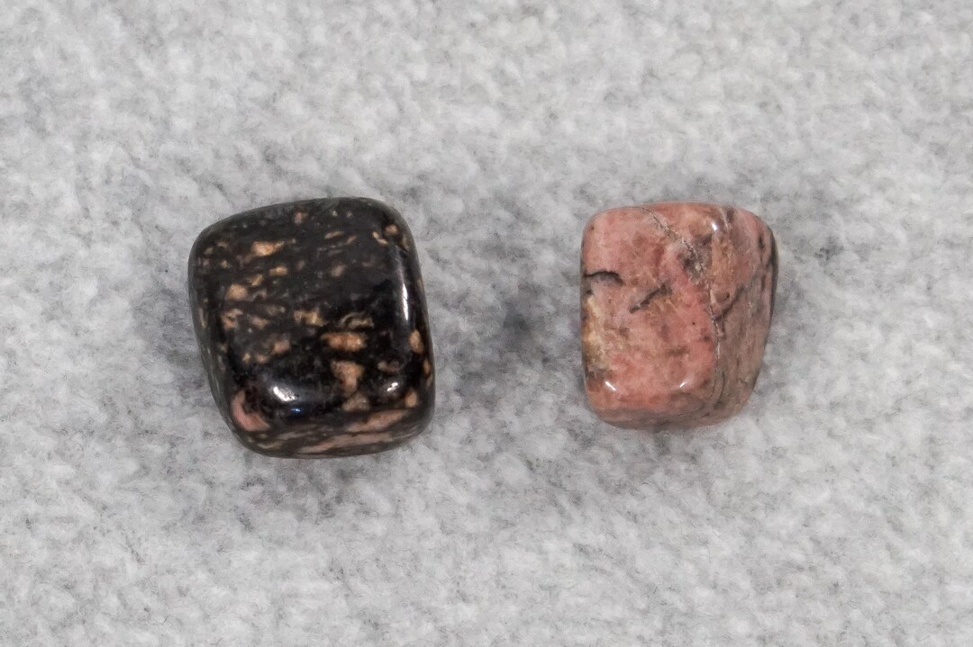 Rhodonite Set of 2 Small Tumbled Crystals - Etsy