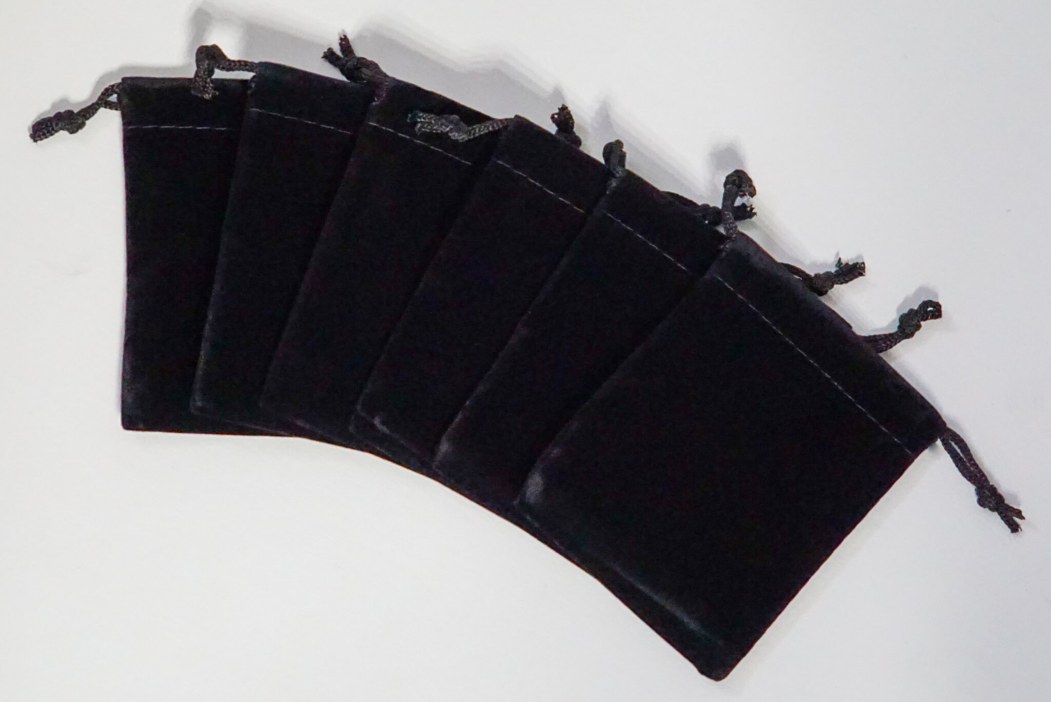 Black 3X4 Velvet Drawstring Pouches Set of 6 - Etsy UK