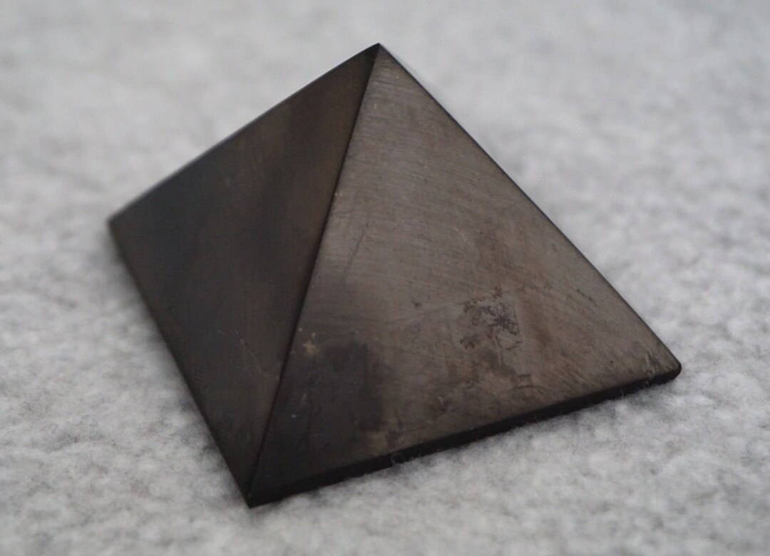 Shungite Pyramid, Classic Shungite Stone Pyramid - Etsy