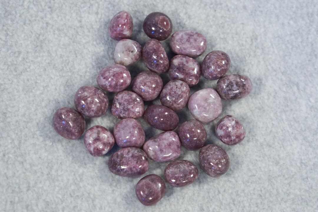 Lepidolite Tumbled Stone, Small Lavender Lilac Mica - Etsy