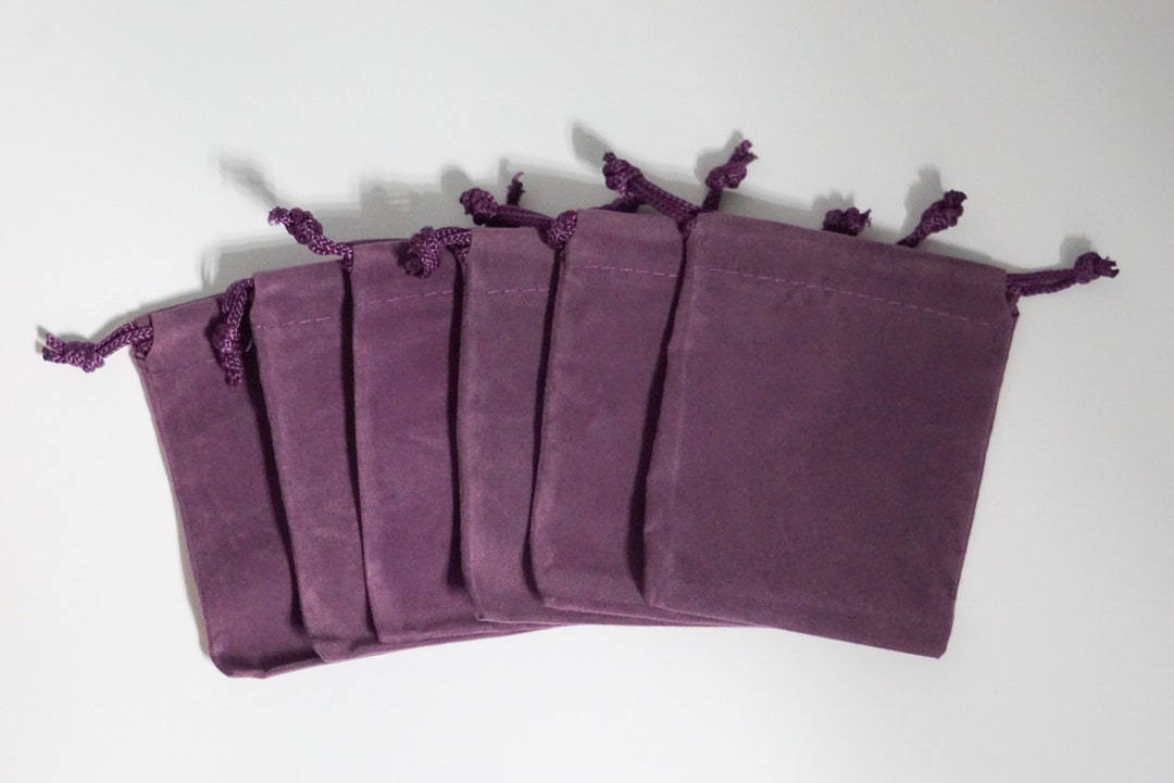 Purple 3X4 Velvet Drawstring Pouches Set of 6 - Etsy
