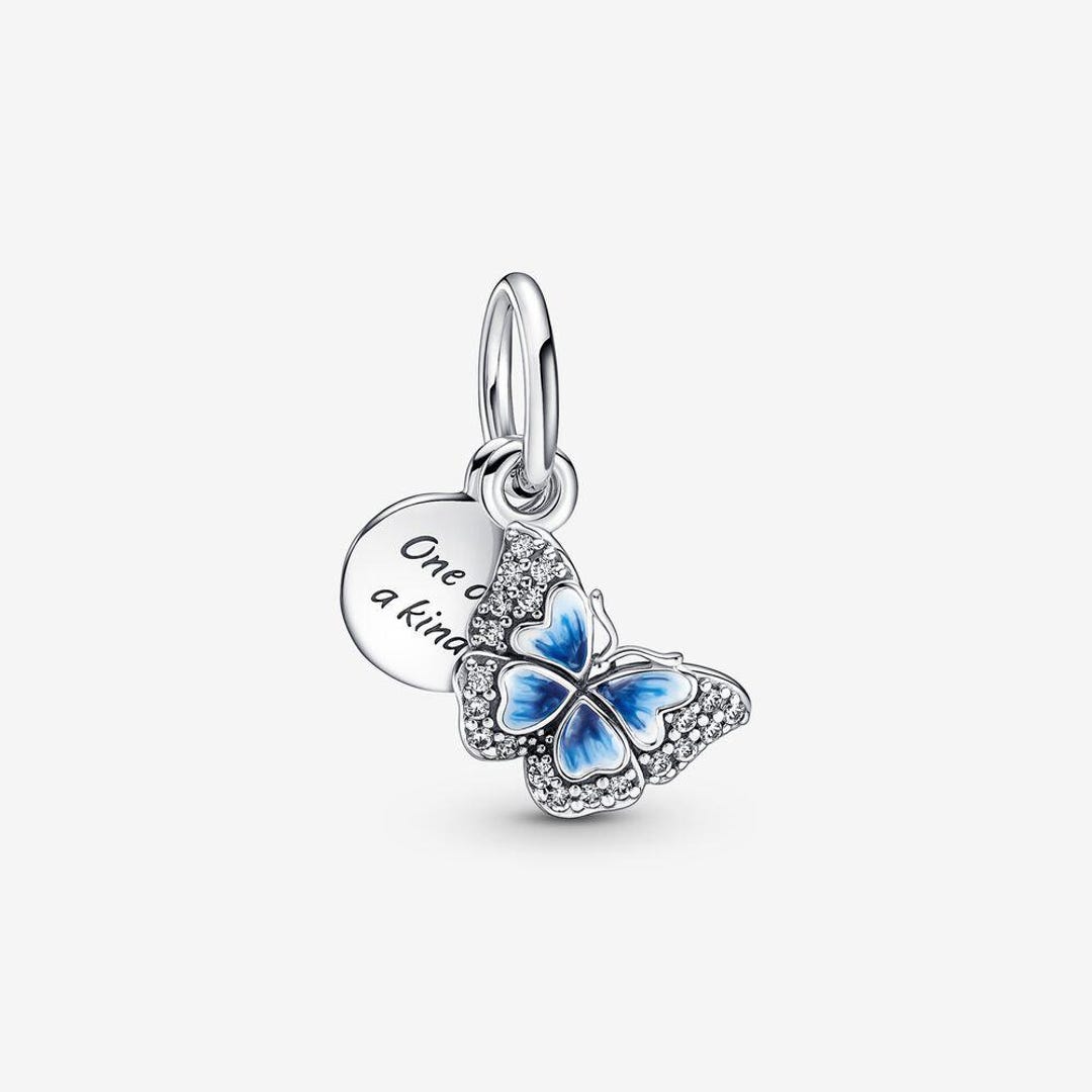 ALE S925 Pandora Blue Butterfly Quote Double Dangle Charm Gift Bag - Etsy
