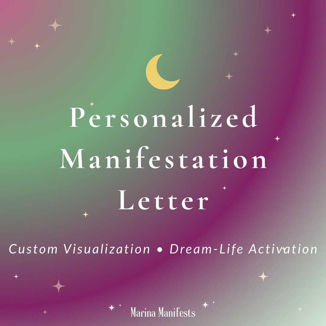 Custom Manifestation Letter From Your Future Self • Personalized ...