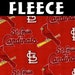 MLB St. Louis Cardinals Fleece Fabric by the Yard 6553-25 - Etsy