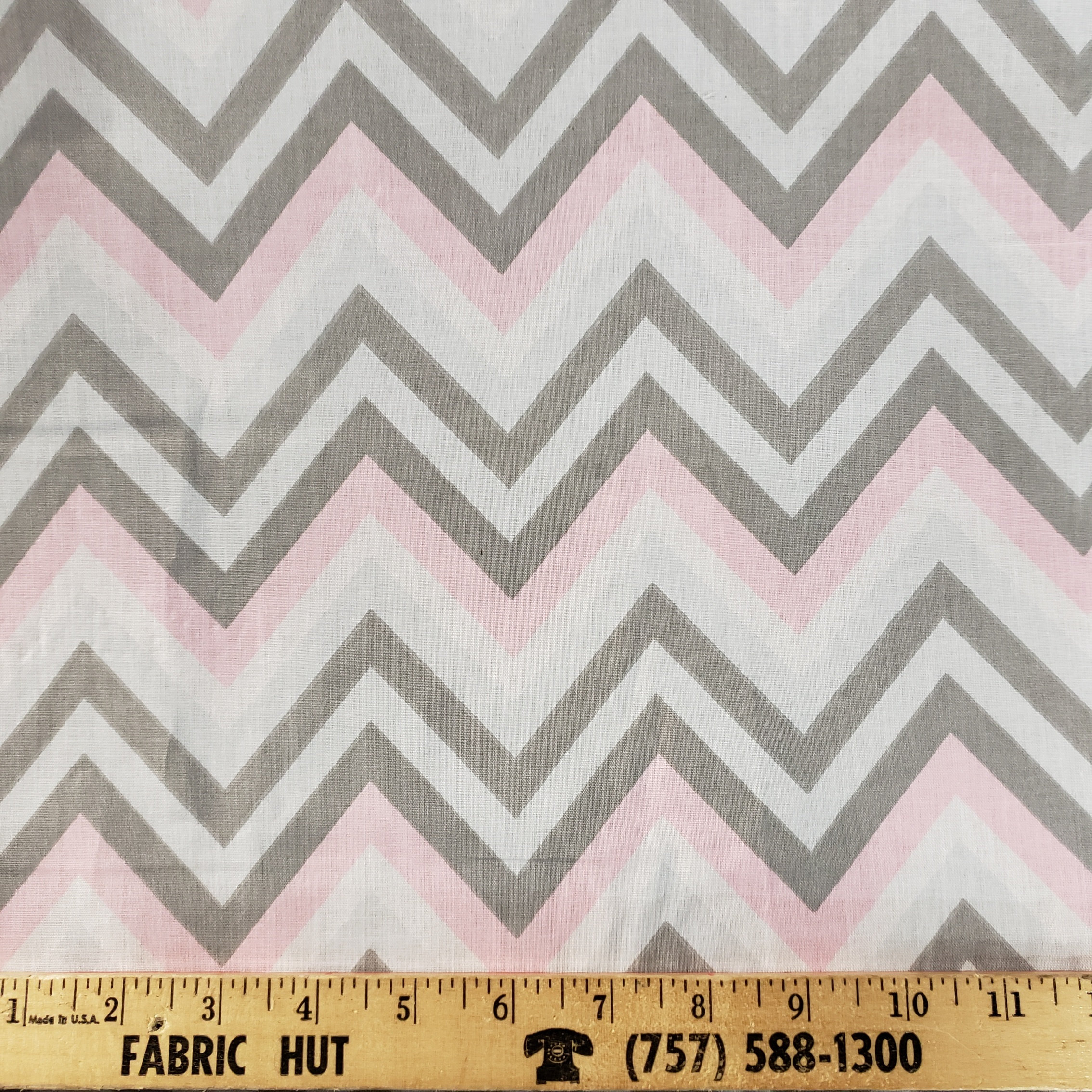 Light Pink And Grey Chevron