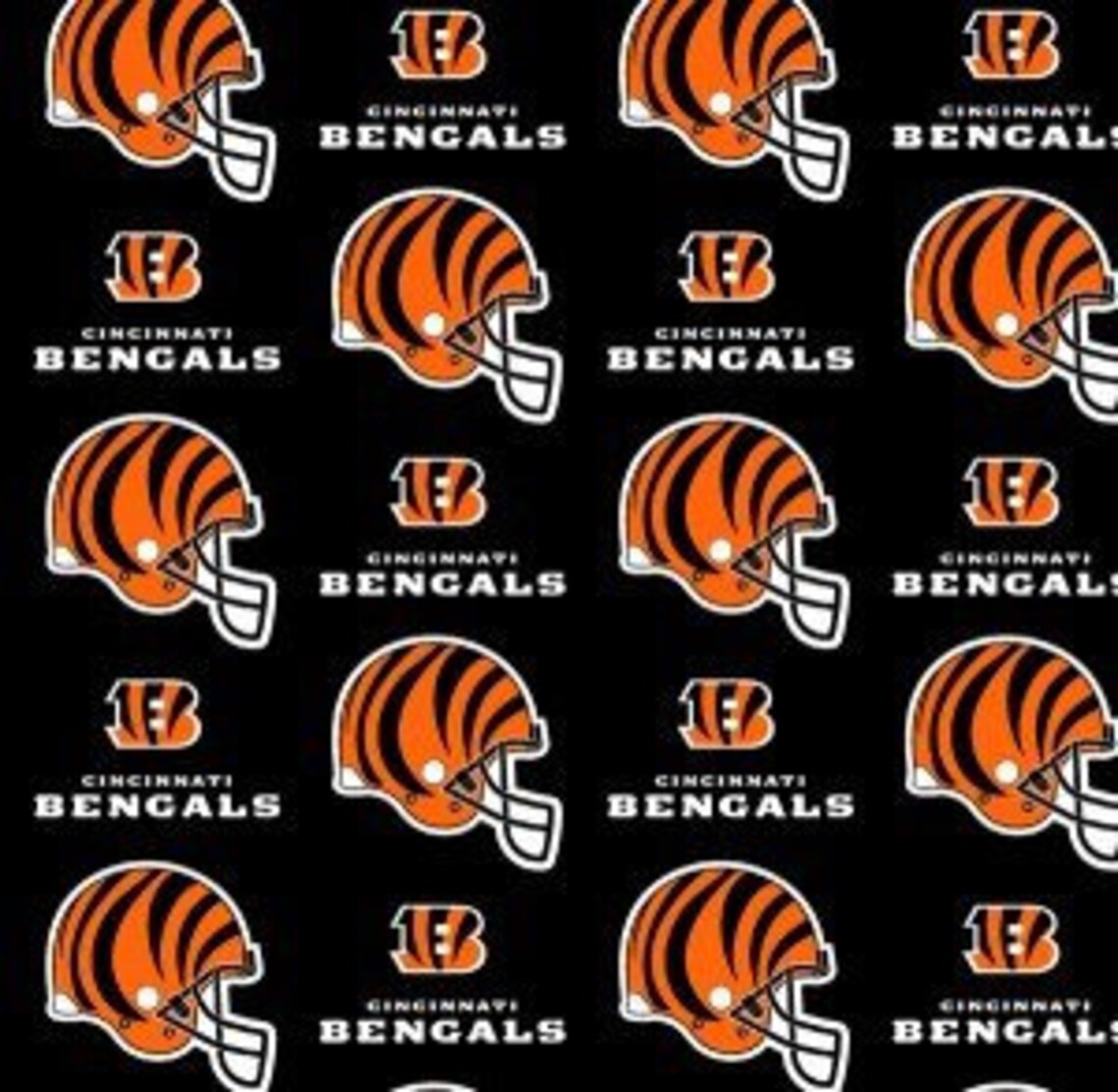 NFL Cincinnati Bengals Cotton Fabric by the Yard 6229 D - Etsy