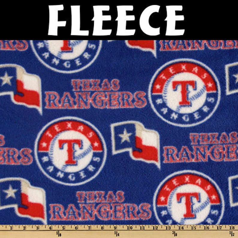 MLB Texas Rangers Fleece Fabric by the Yard 6551 B - Etsy