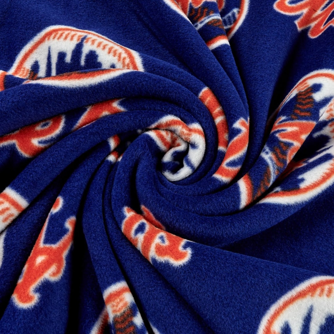 MLB New York Mets Blue Fleece Fabric by the Yard 6674 B - Etsy
