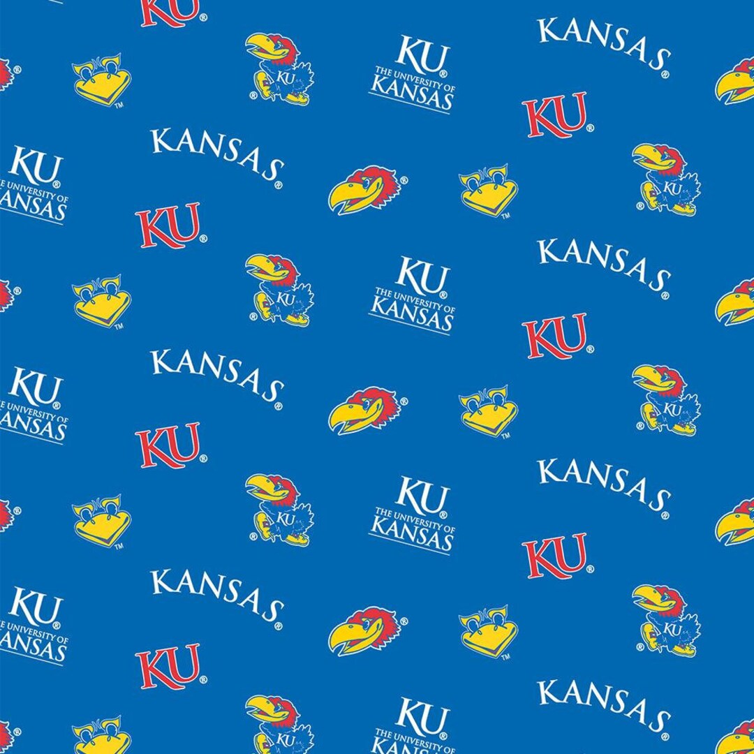 NCAA University of Kansas Jayhawks Toss KS-045 Cotton Fabric - Etsy